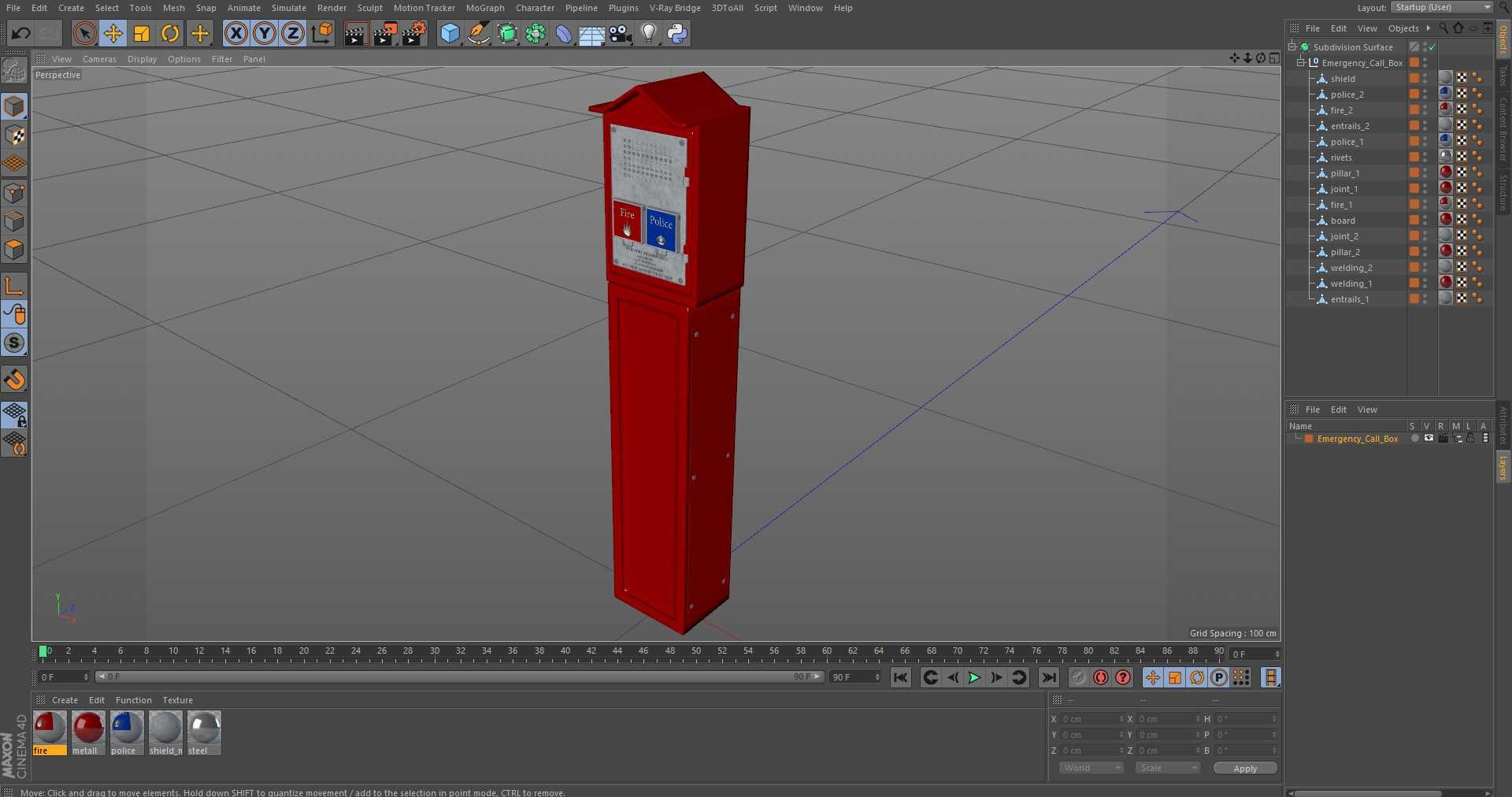 3D Model Emergency Call Box - TurboSquid 2202510