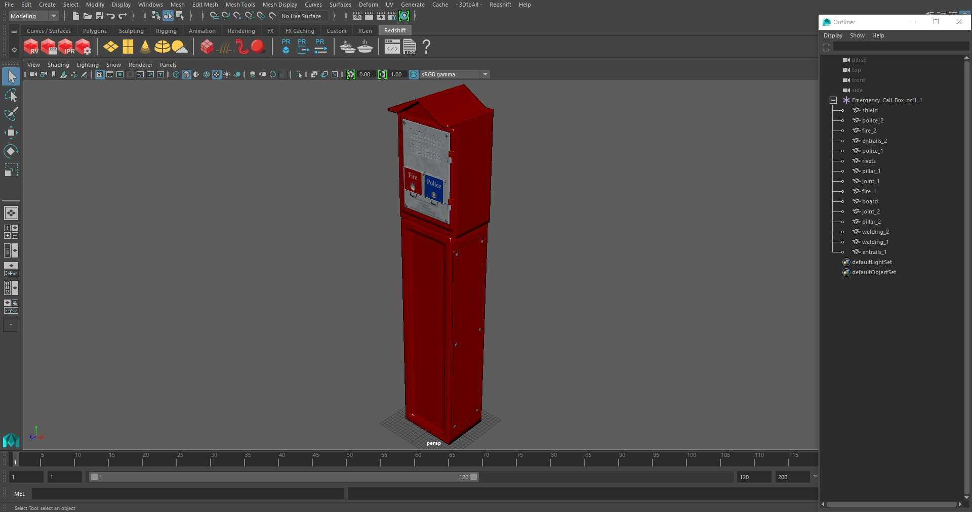 3D Model Emergency Call Box - TurboSquid 2202510