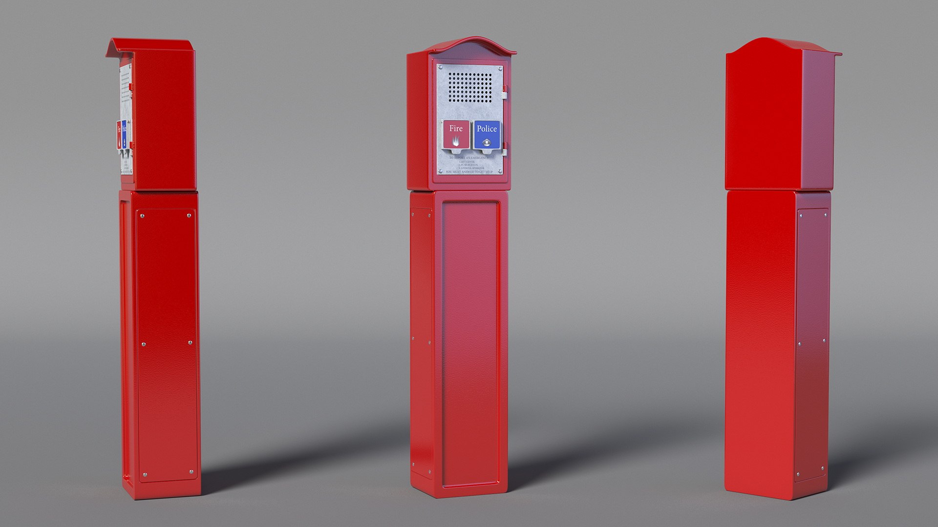 3D Model Emergency Call Box - TurboSquid 2202510
