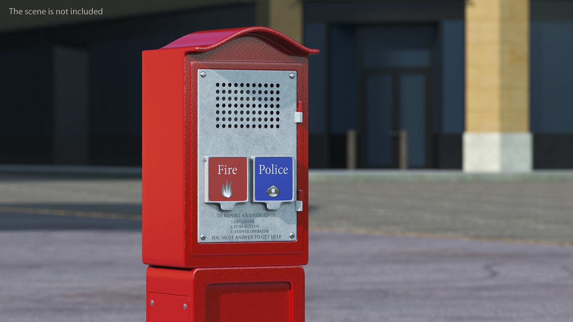 3D Model Emergency Call Box - TurboSquid 2202510