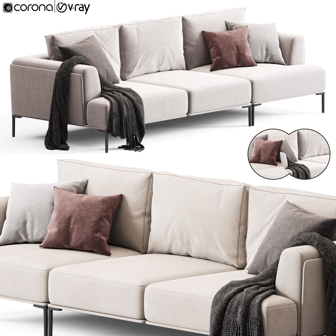 Comfy Mila Sofa Model - TurboSquid 2320548