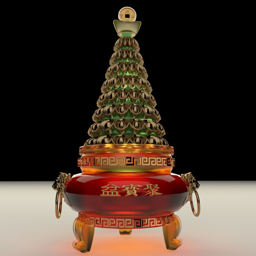 3D Chinese Gold Ingot Model - TurboSquid 1597014