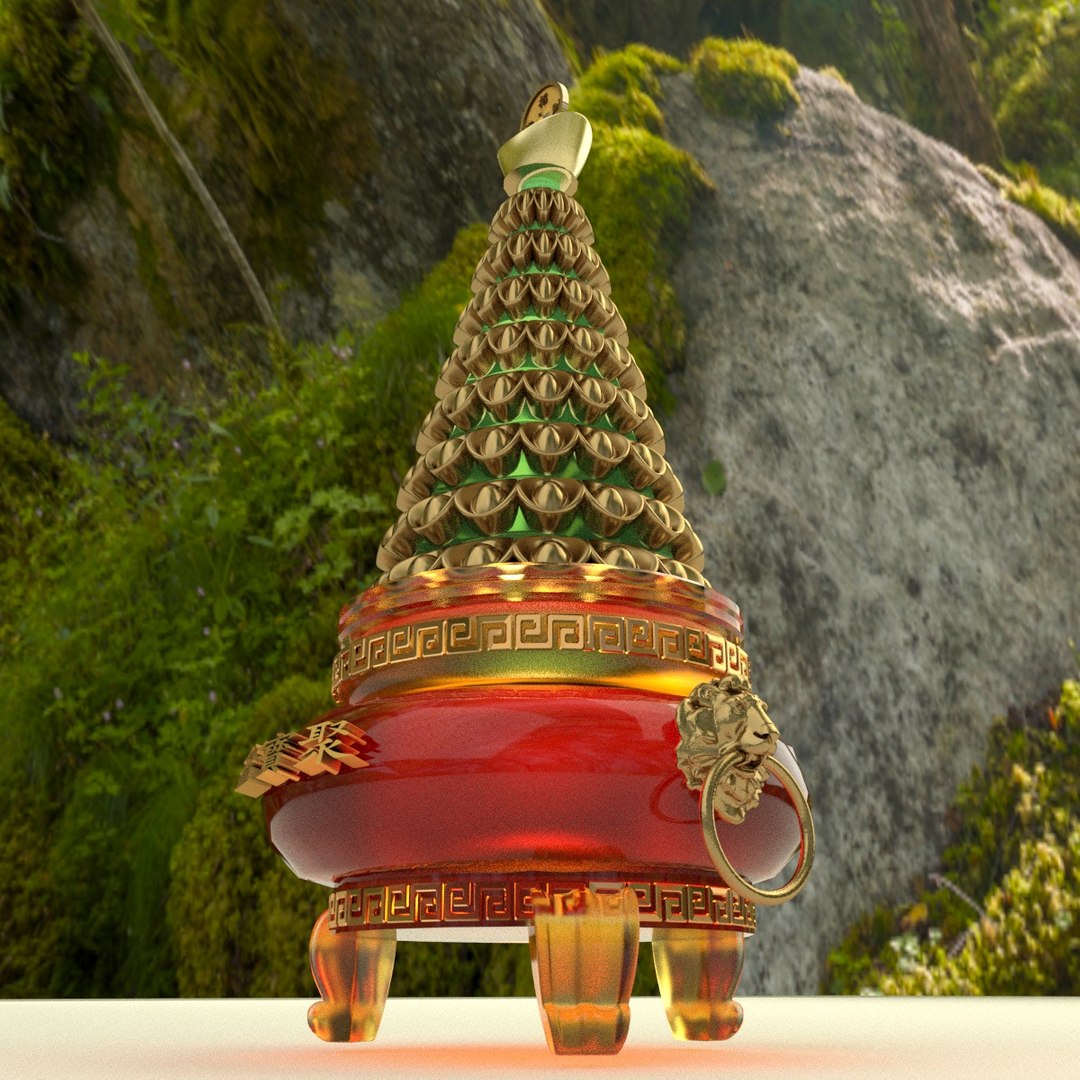 3D Chinese Gold Ingot Model - TurboSquid 1597014