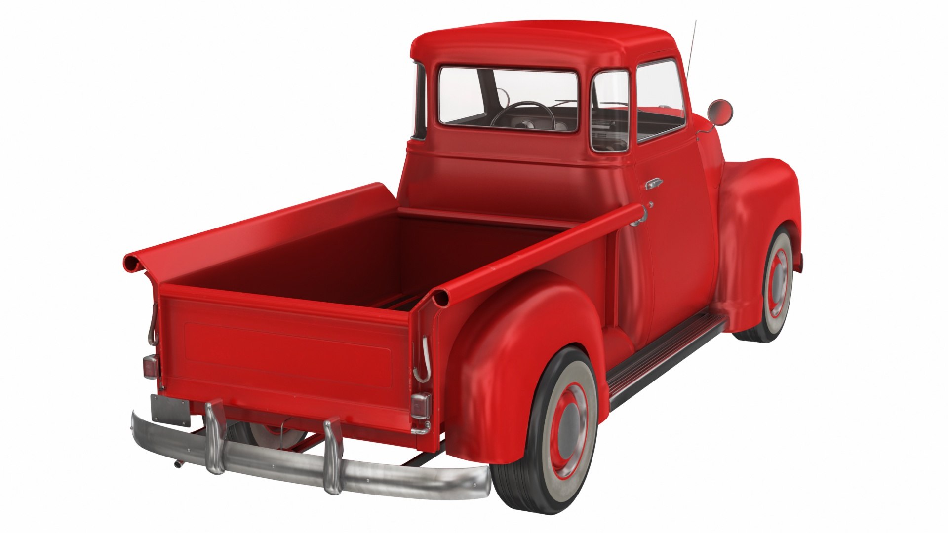 Red Old Pickup 3D Model - TurboSquid 2361064