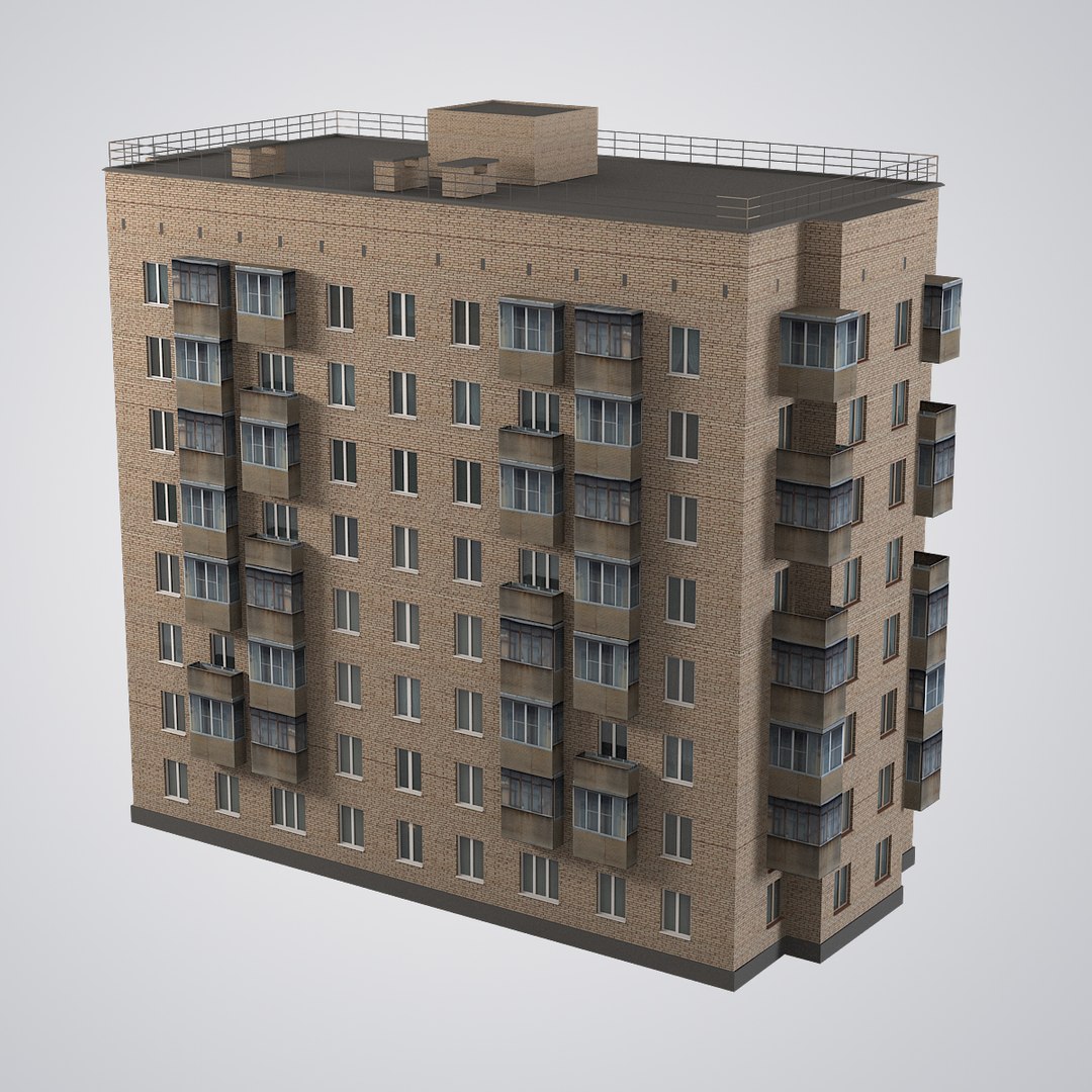 3d Brick Old Civil Building