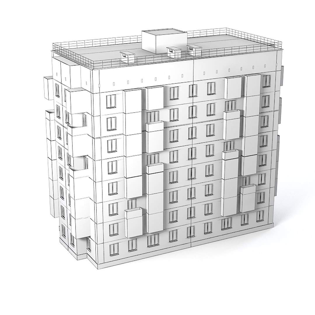3d Brick Old Civil Building