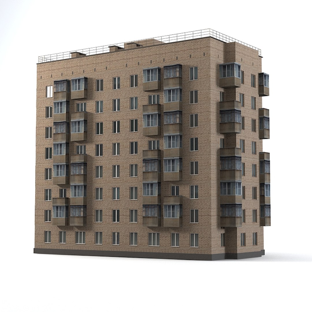 3d Brick Old Civil Building