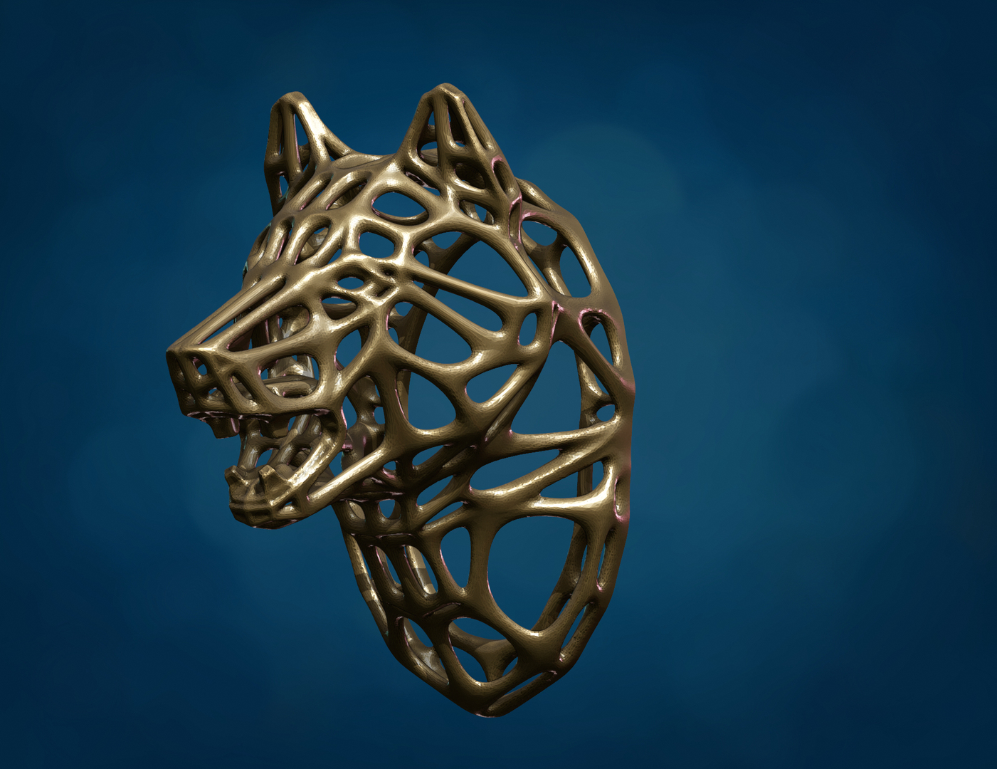 3D model Wire Wolf head - TurboSquid 2034309