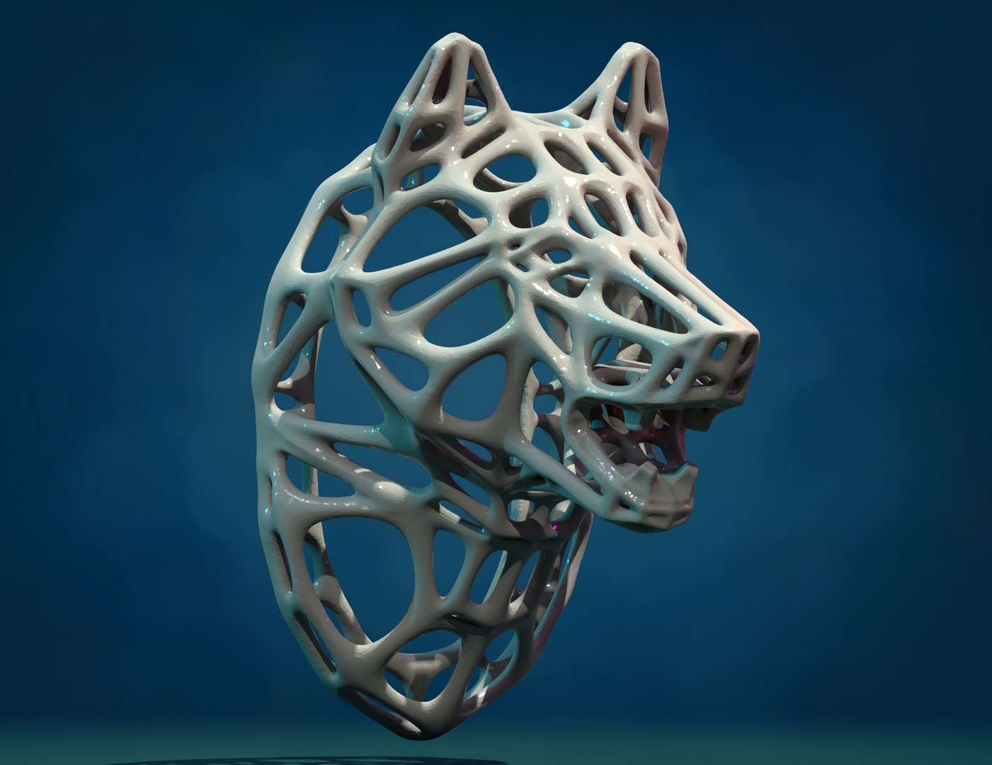 3D model Wire Wolf head - TurboSquid 2034309