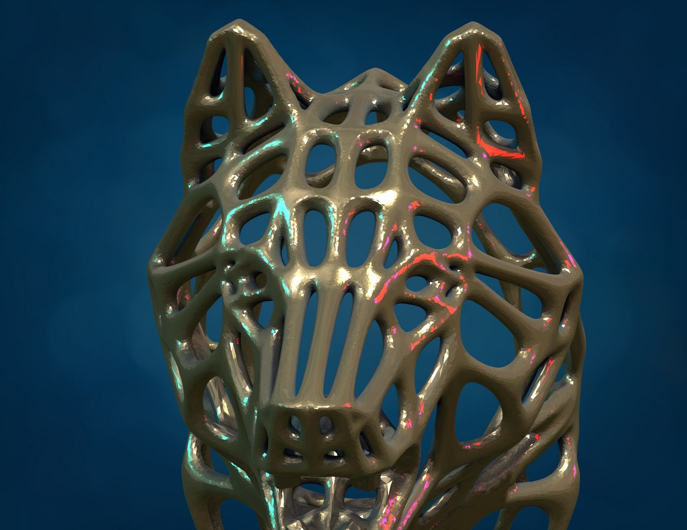 3D model Wire Wolf head - TurboSquid 2034309
