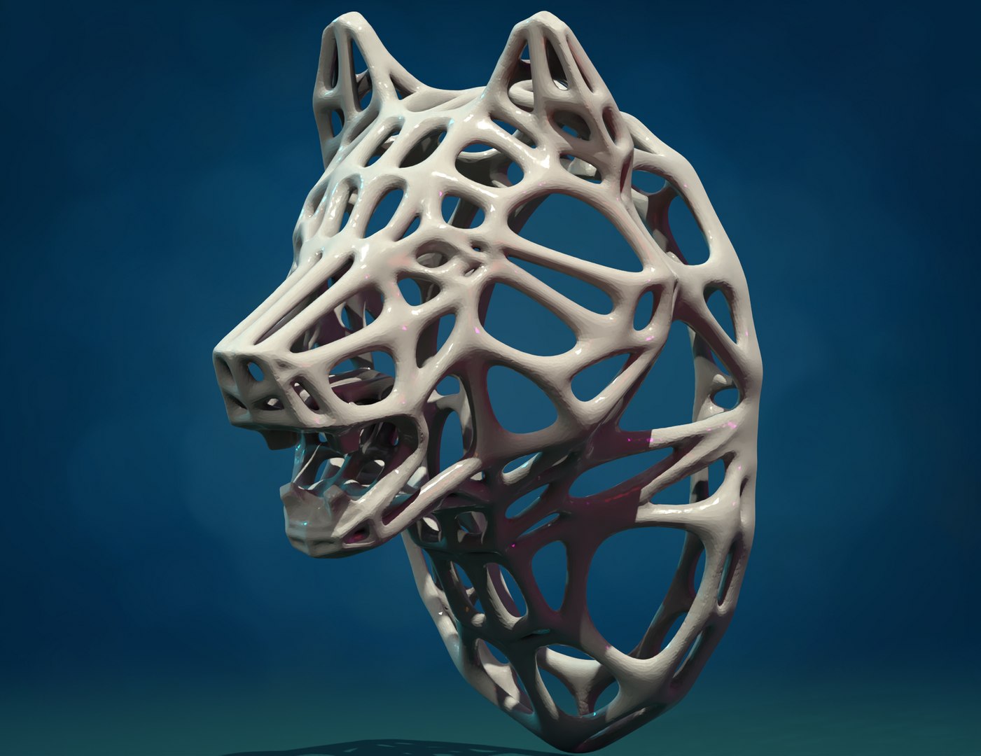 3D model Wire Wolf head - TurboSquid 2034309