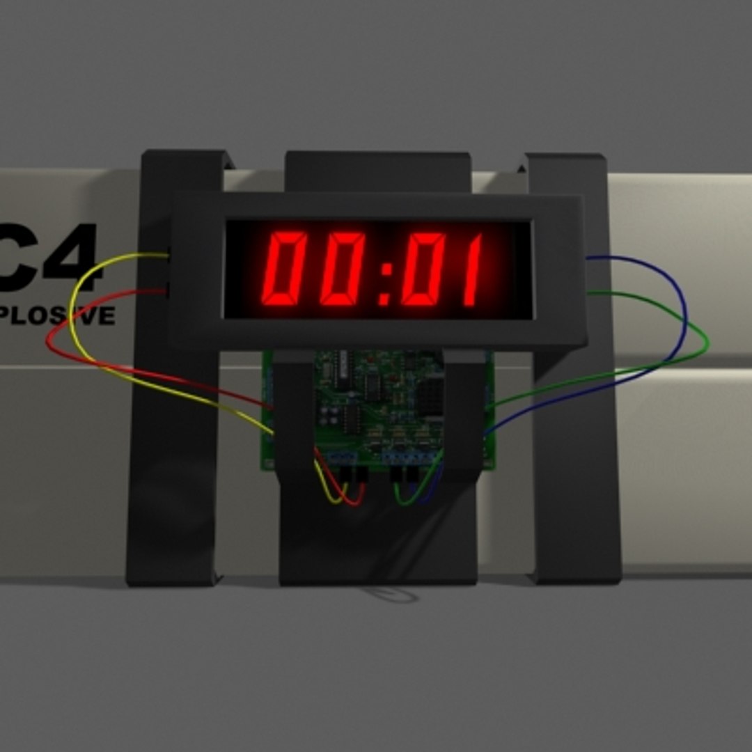 C4 Plastic Explosive Bomb 3d Model