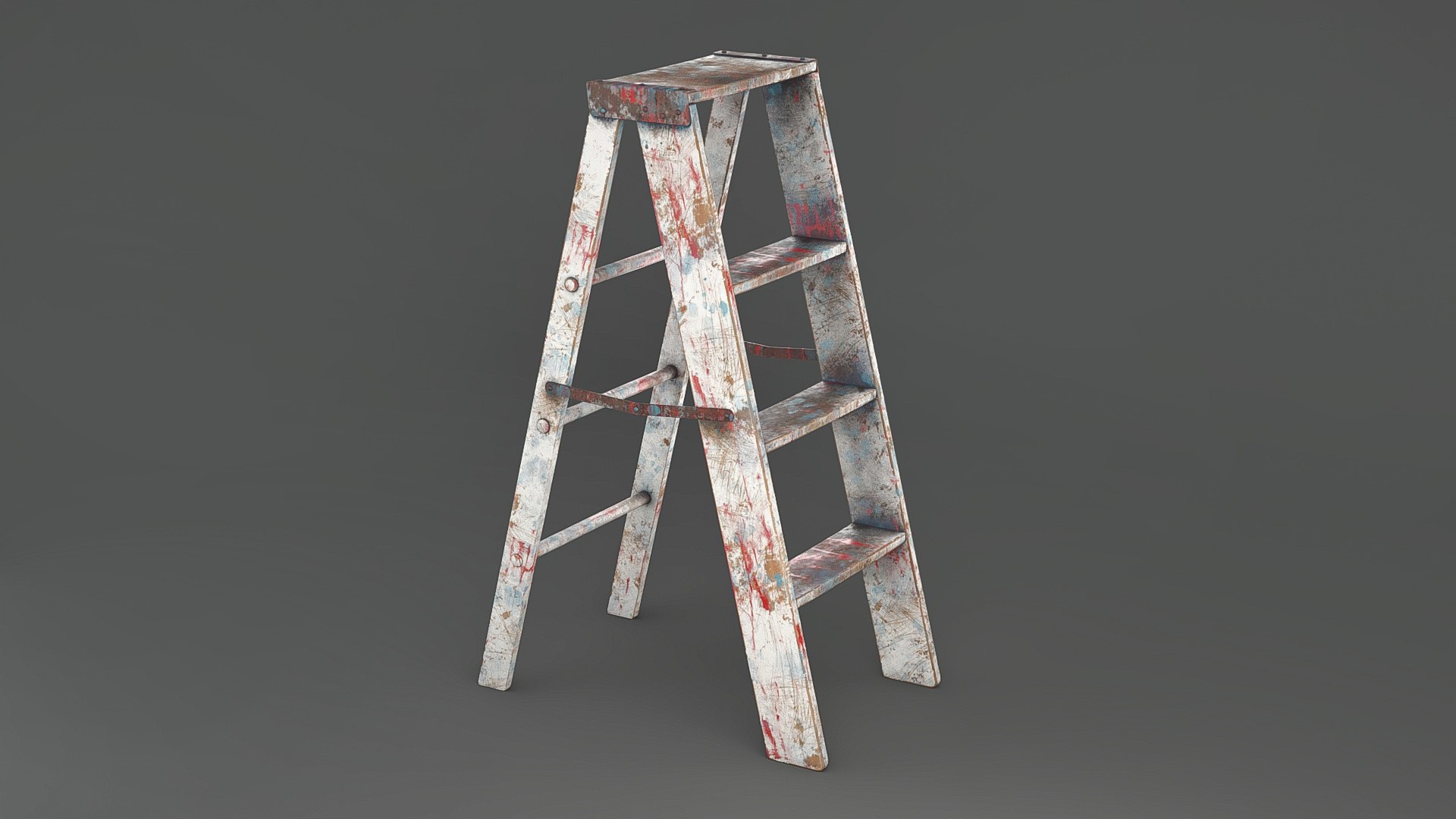 Painter Ladder Lowpoly Low-poly 3D Model - TurboSquid 2321792