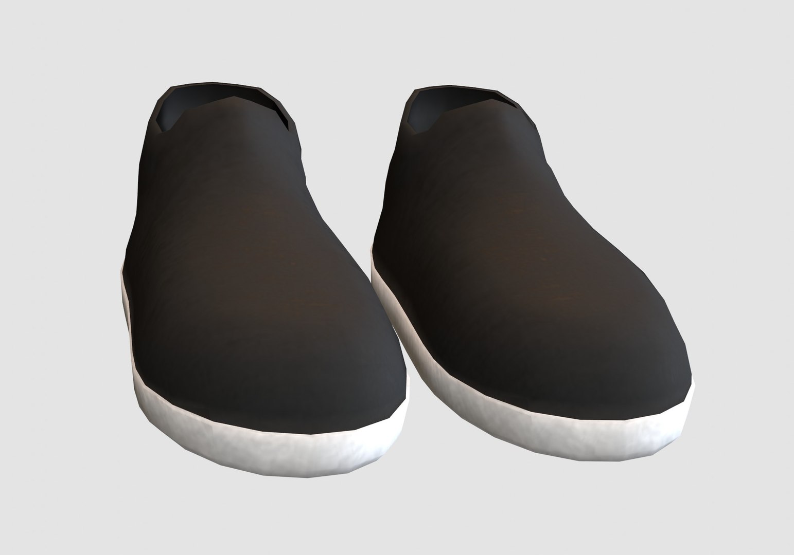 Black Simple Shoes 3D Model - TurboSquid 1906256