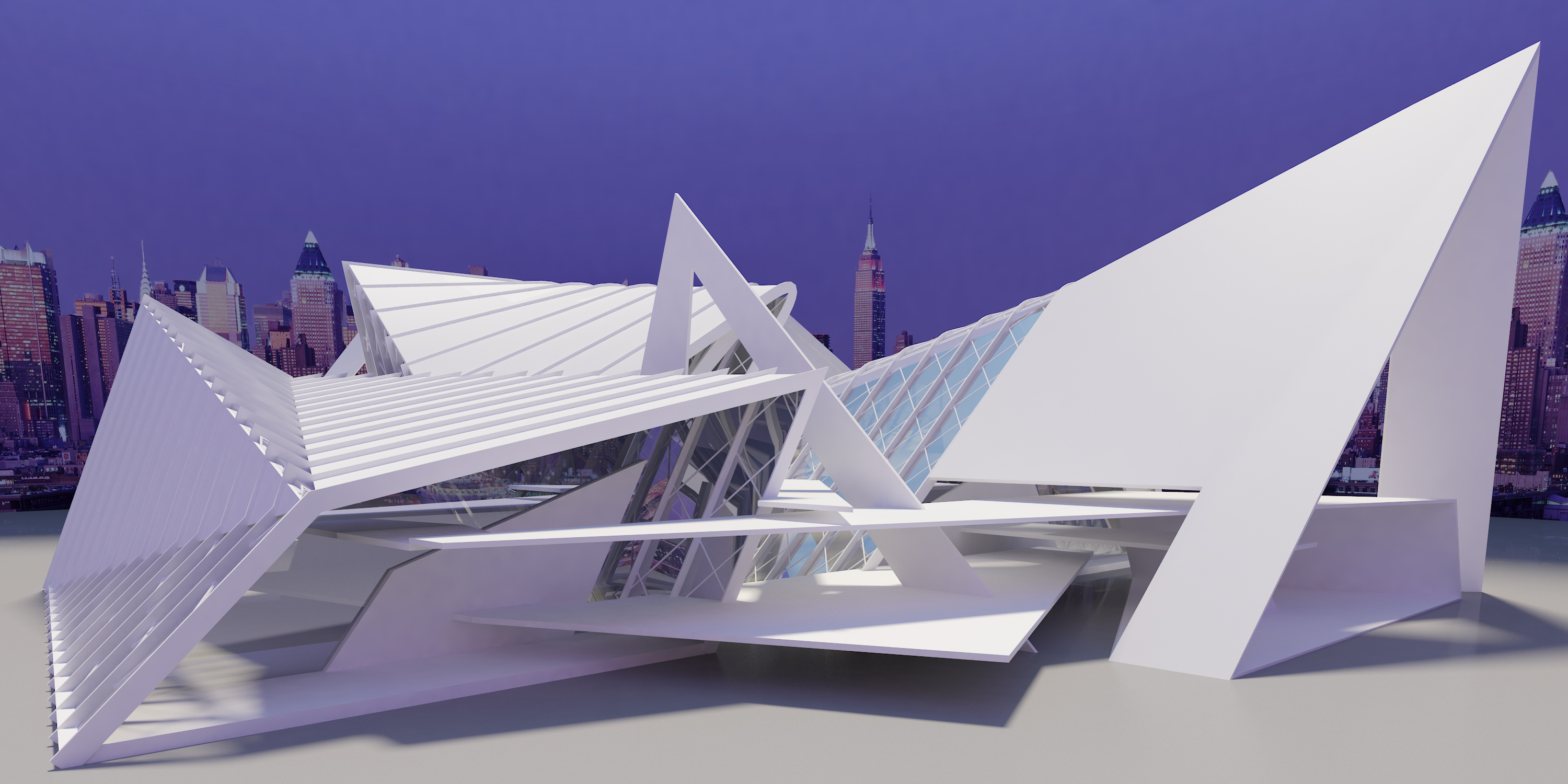 modern futuristic 3d model