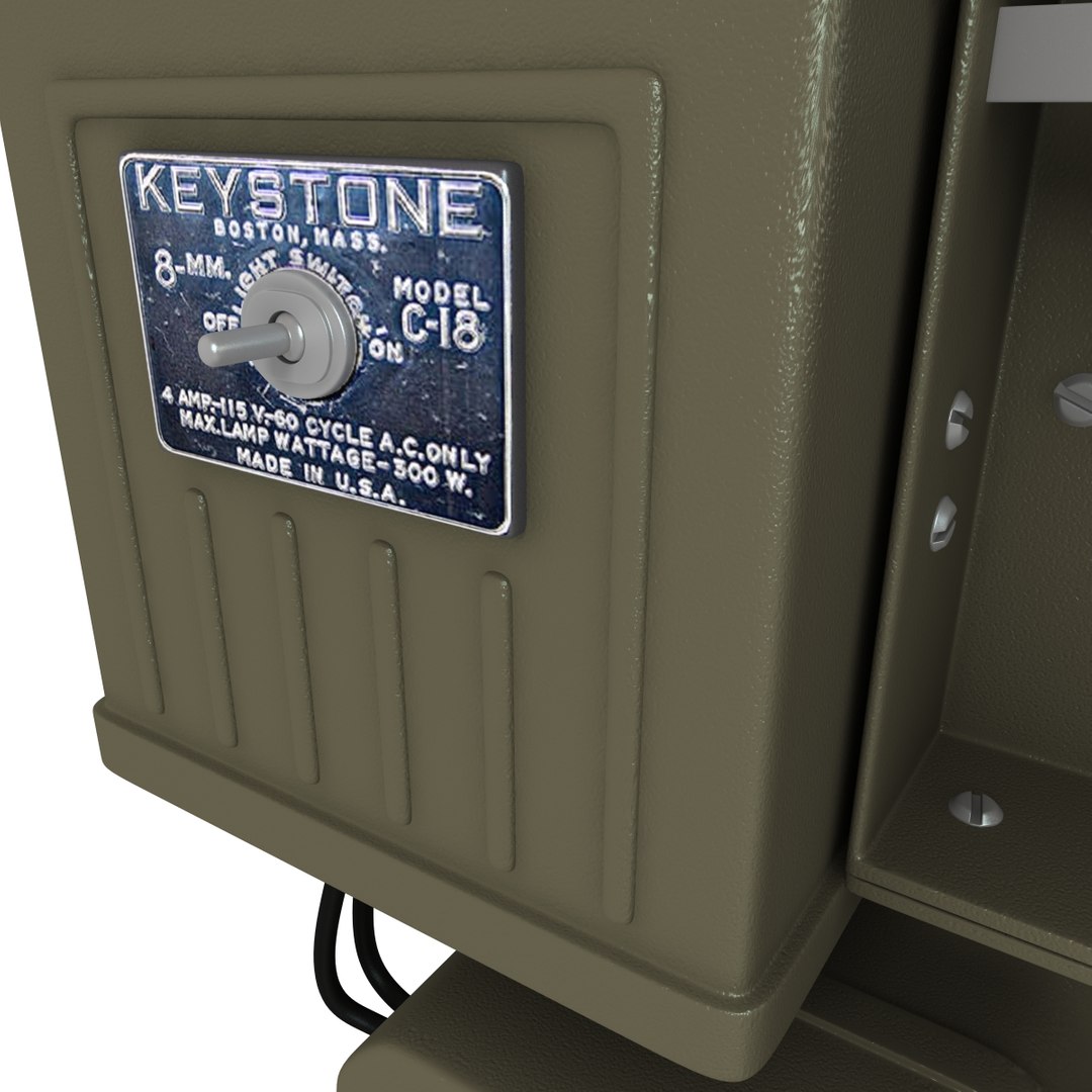 3d Old Movie Projector Keystone