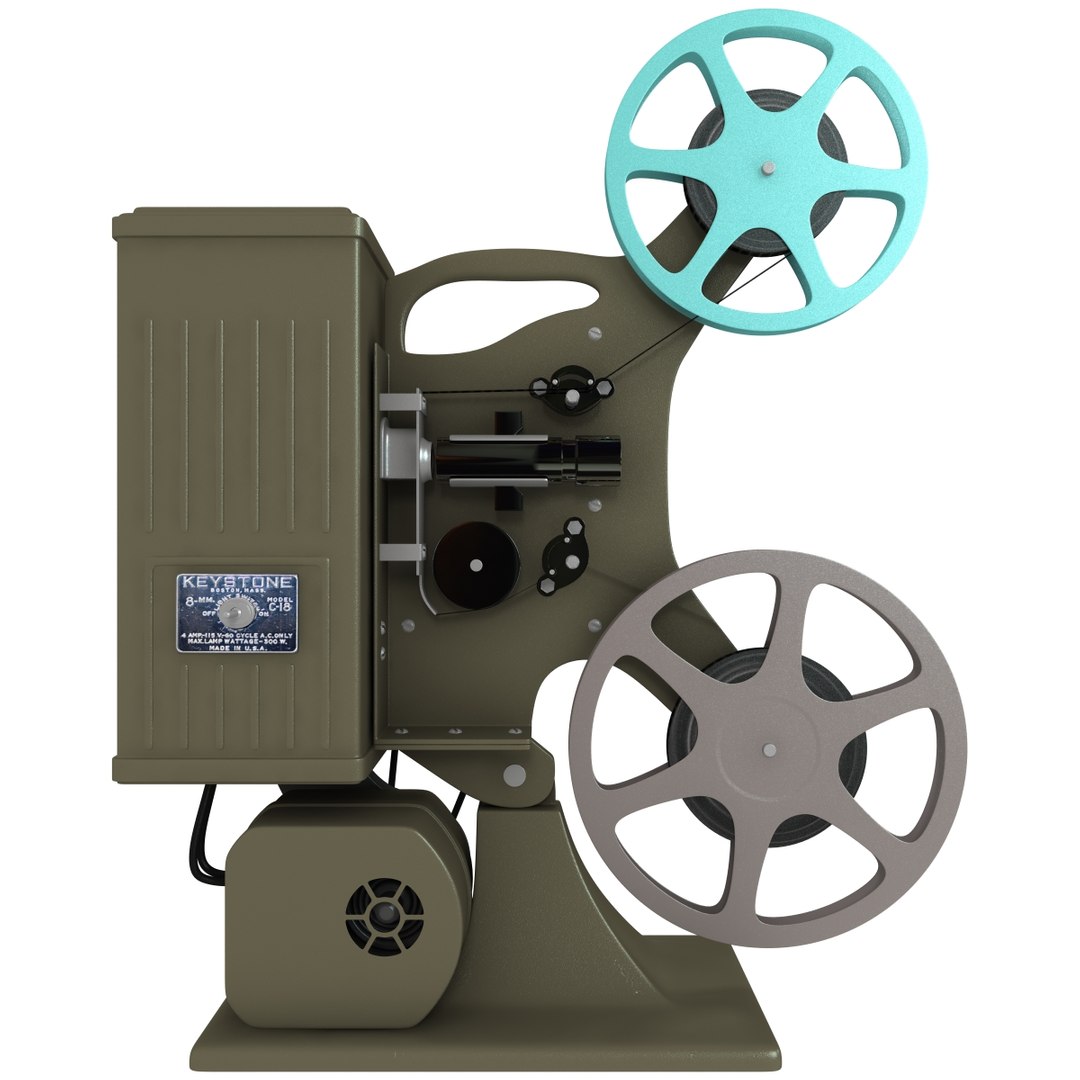 3d Old Movie Projector Keystone