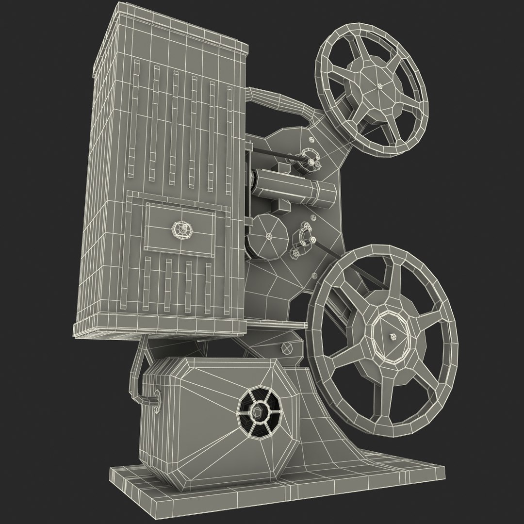 3d Old Movie Projector Keystone