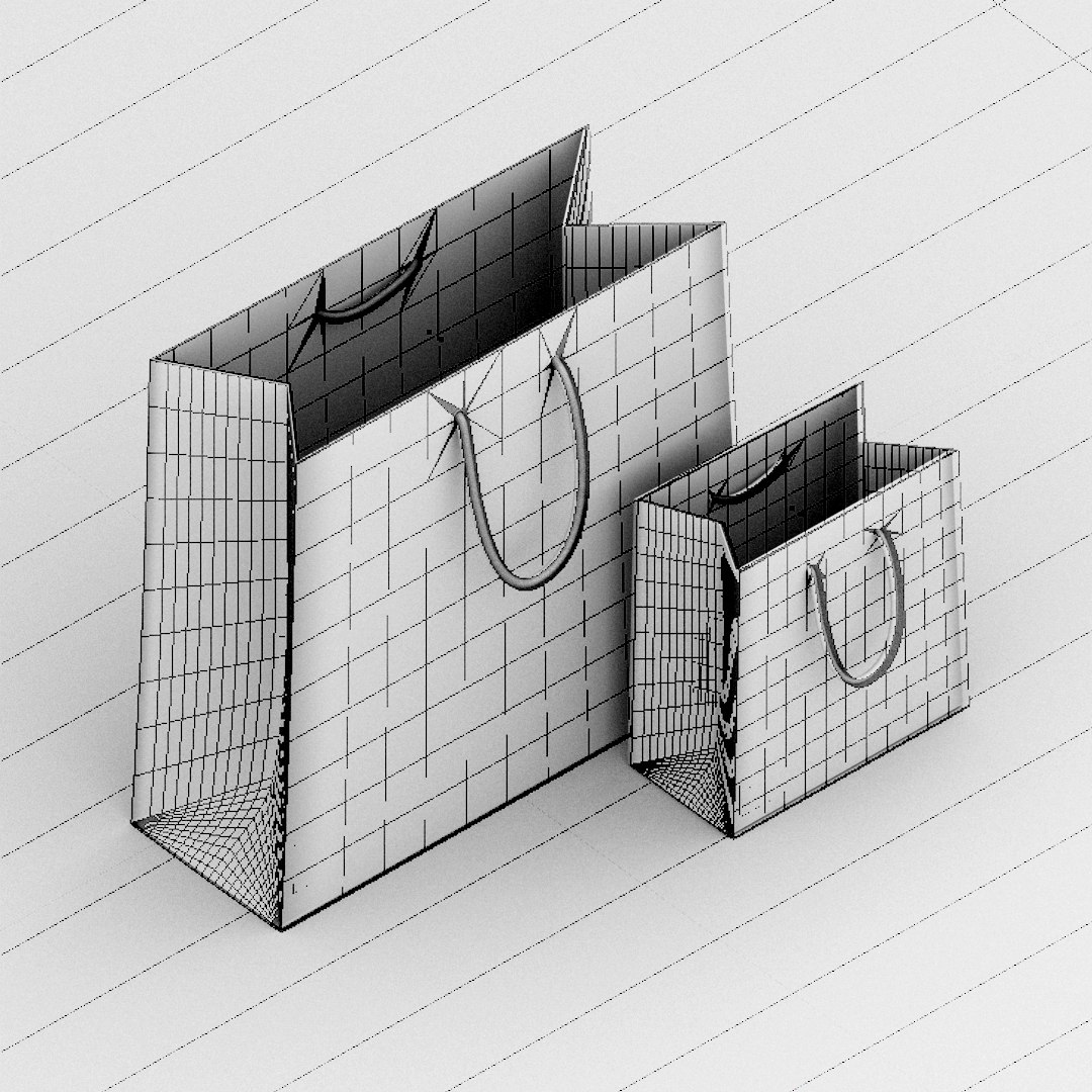 3D Shopping Bag Model - TurboSquid 1454417