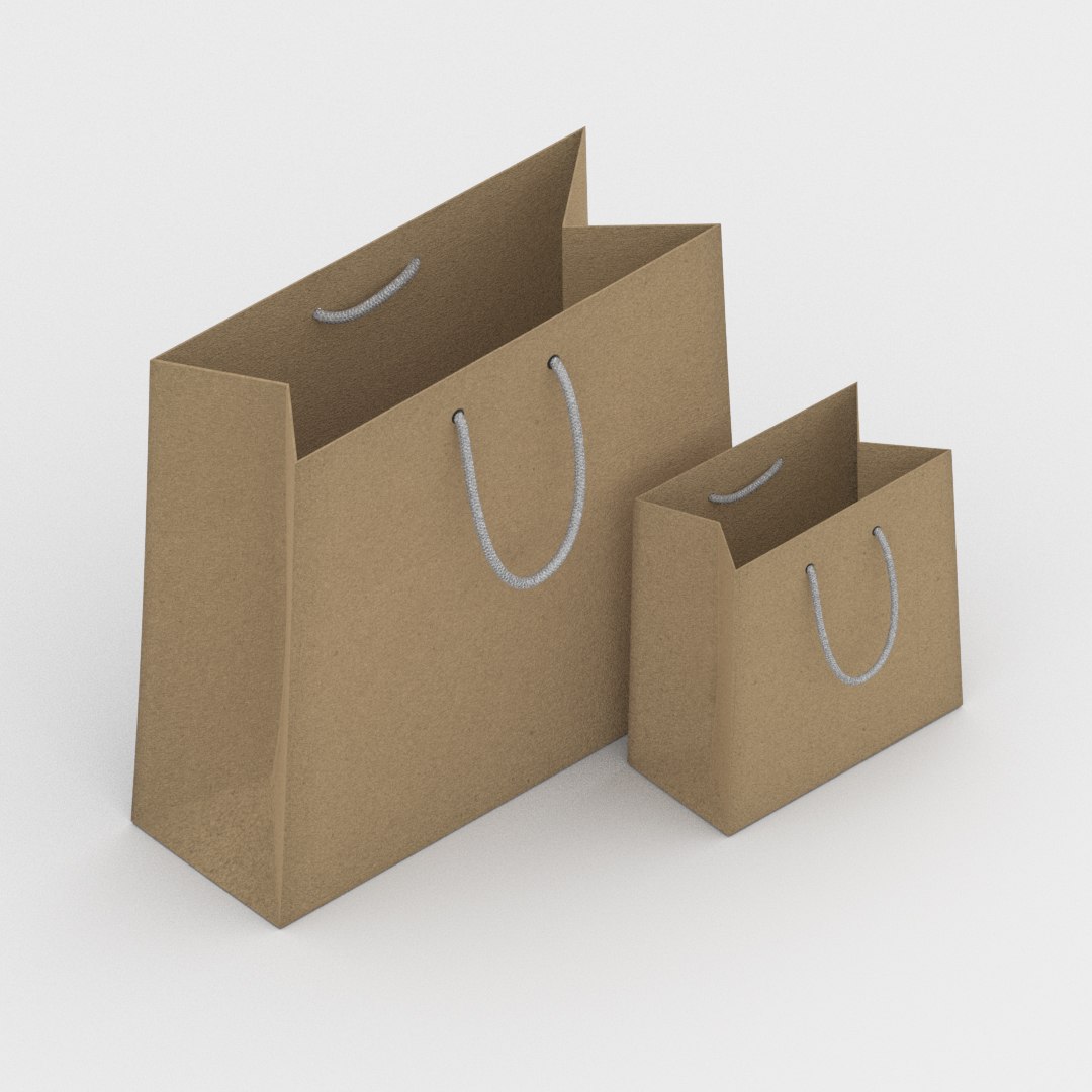 3D Shopping Bag Model - TurboSquid 1454417