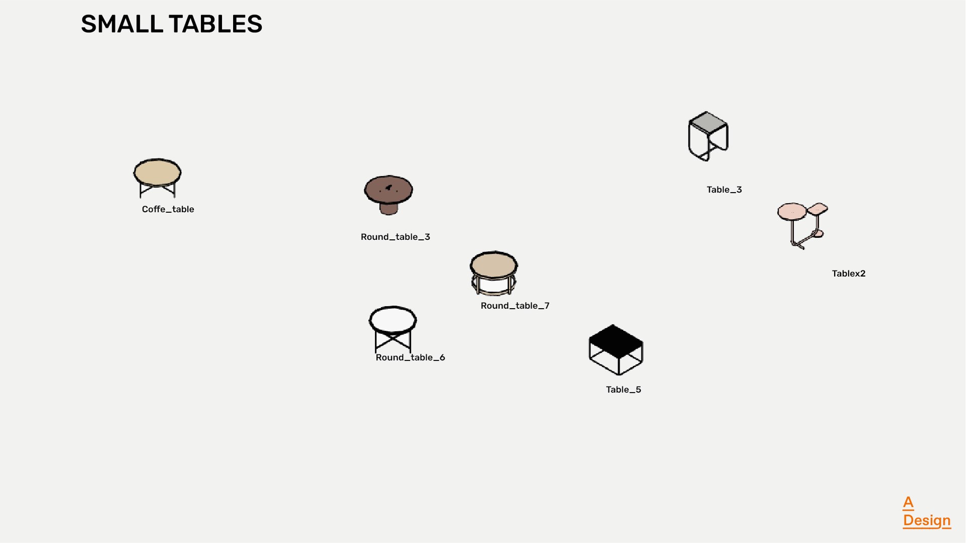 3D Coffee Tables - Pack Of Revit Families - TurboSquid 2151419