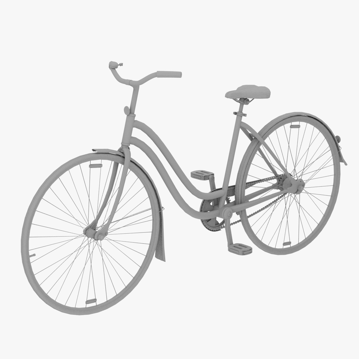 lady bicycle 3d model