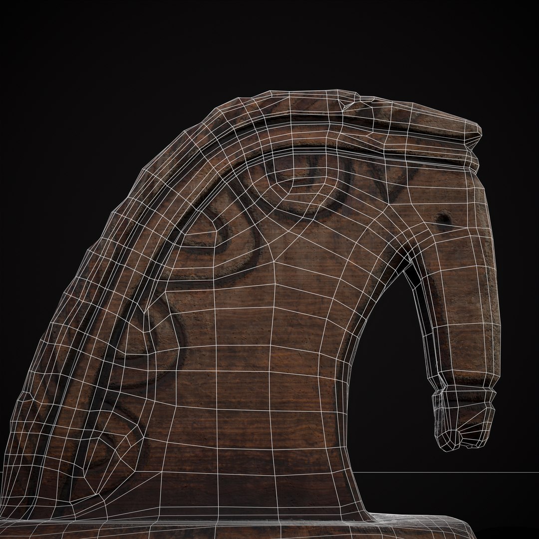 Carved Medieval Horse Toy 3D - TurboSquid 2078636