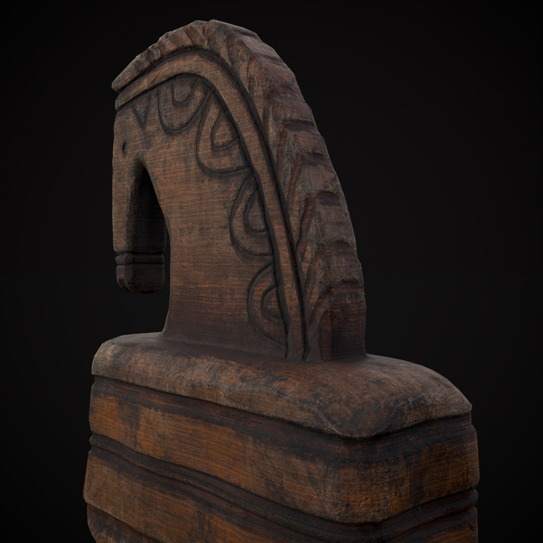 Carved Medieval Horse Toy 3D - TurboSquid 2078636