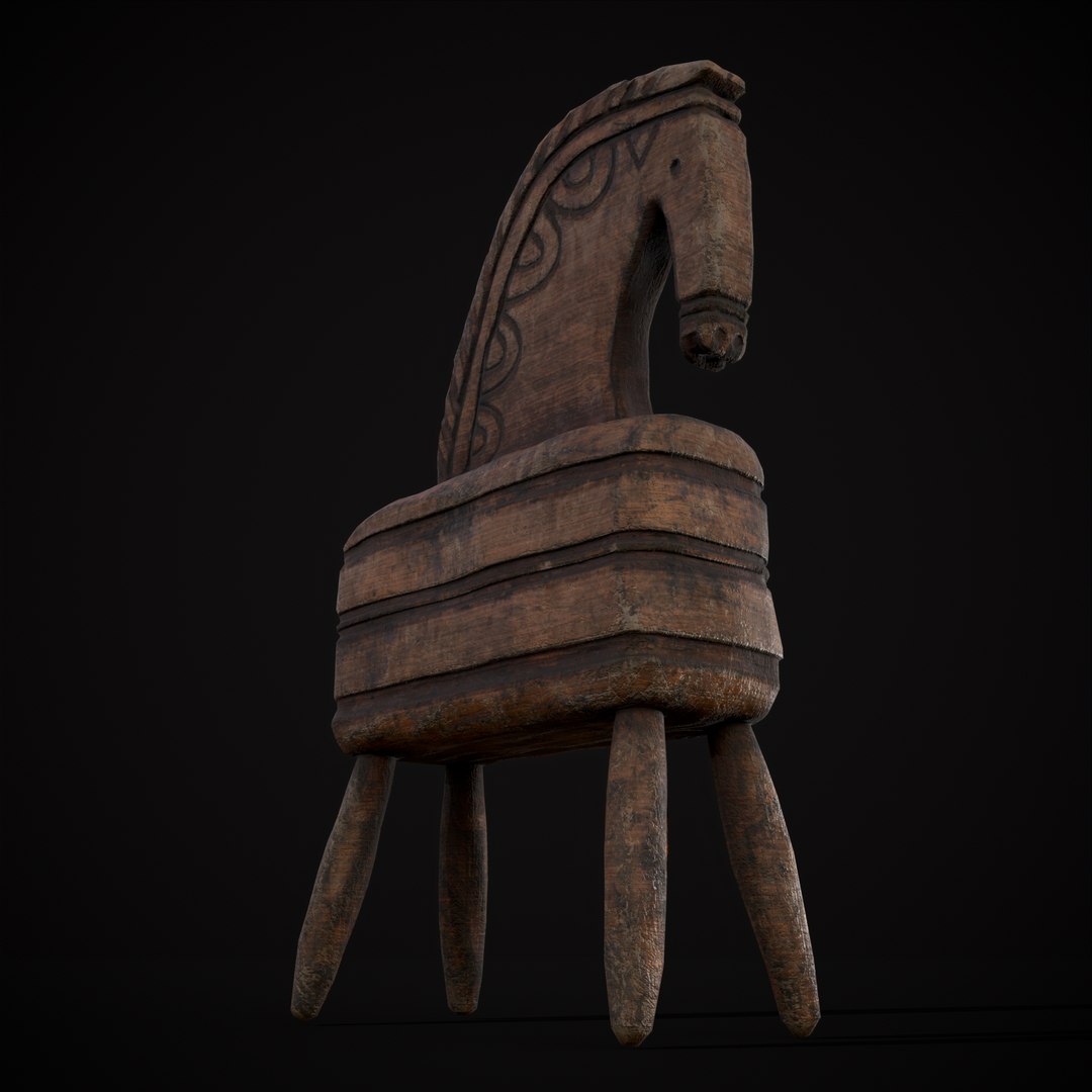Carved Medieval Horse Toy 3D - TurboSquid 2078636