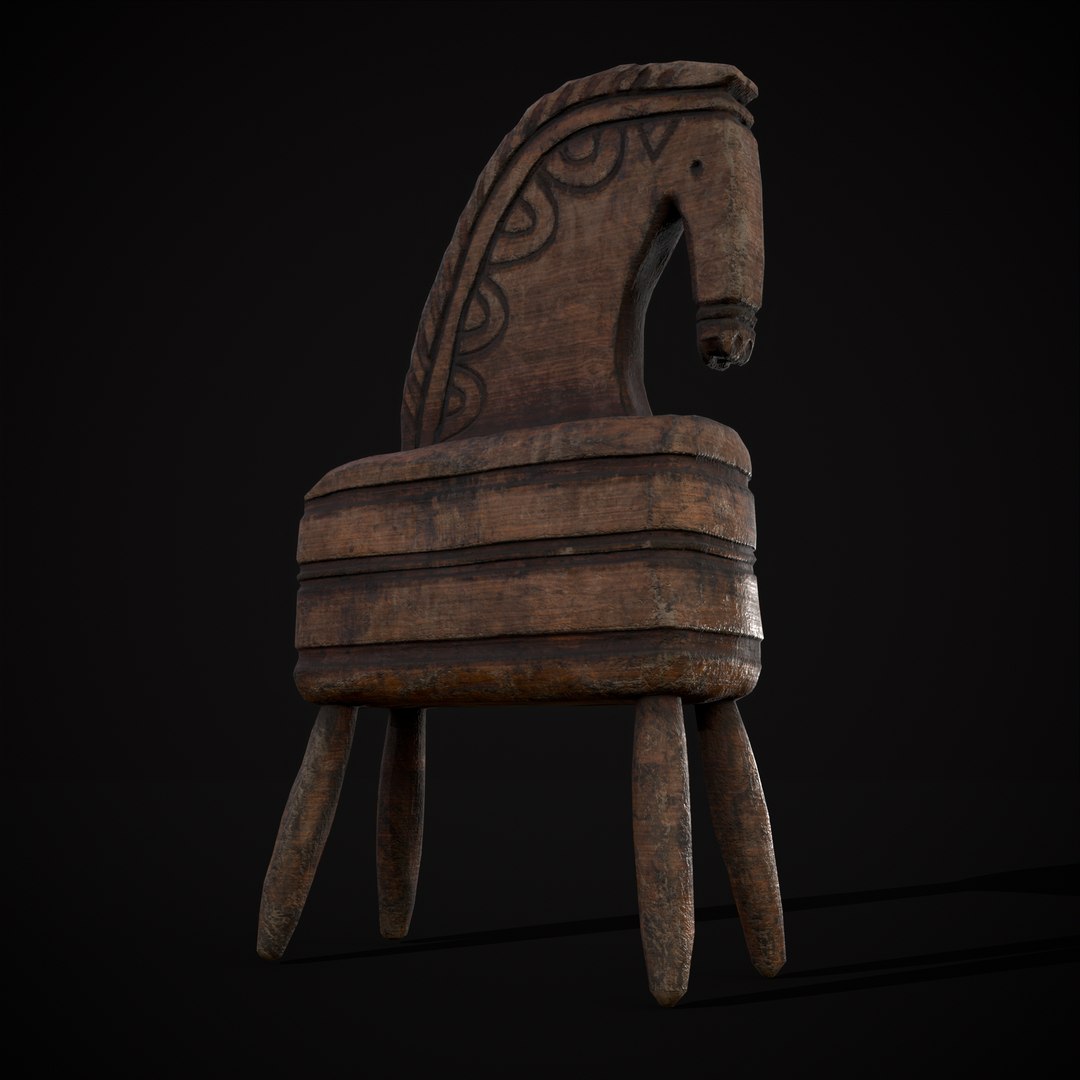 Carved Medieval Horse Toy 3D - TurboSquid 2078636
