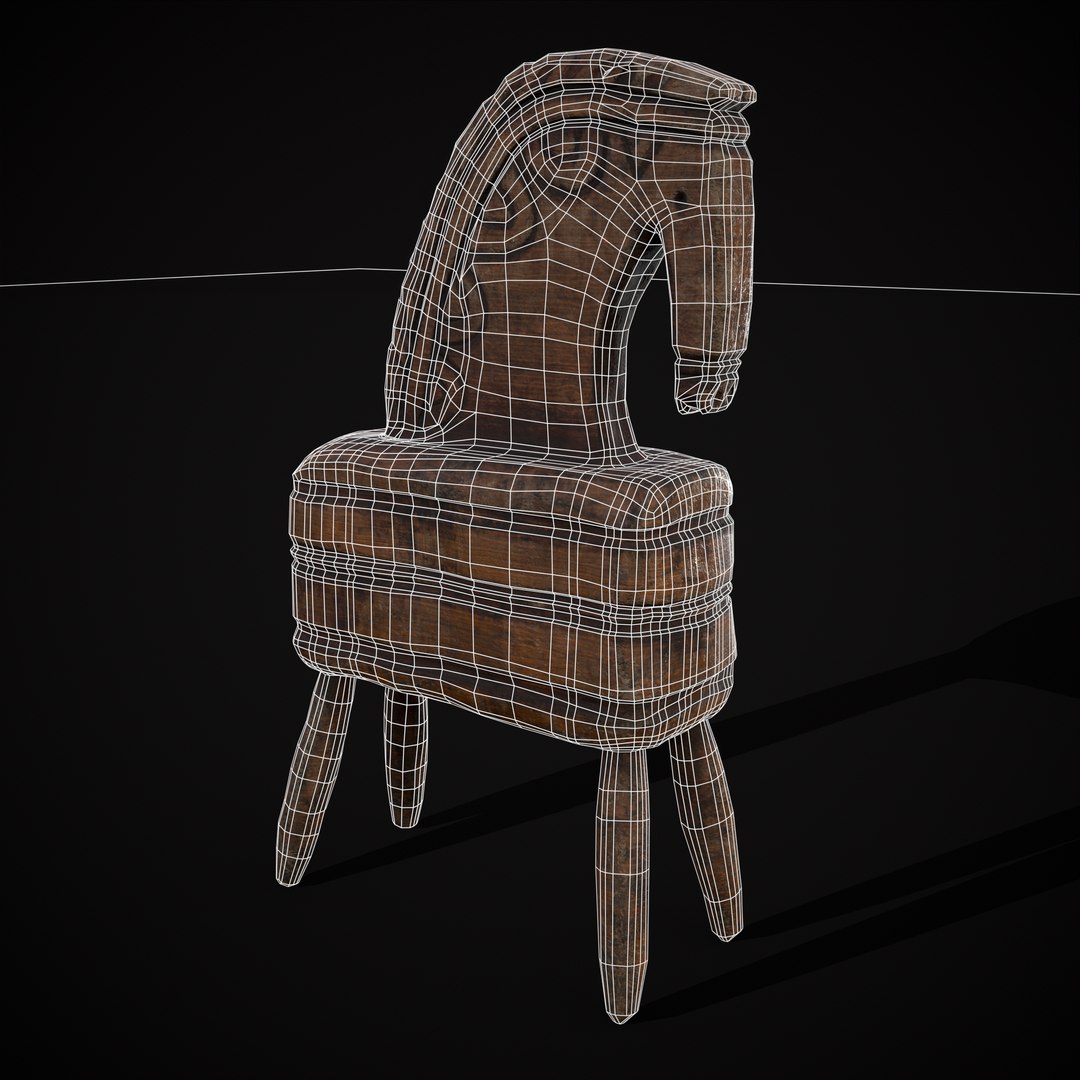 Carved Medieval Horse Toy 3D - TurboSquid 2078636