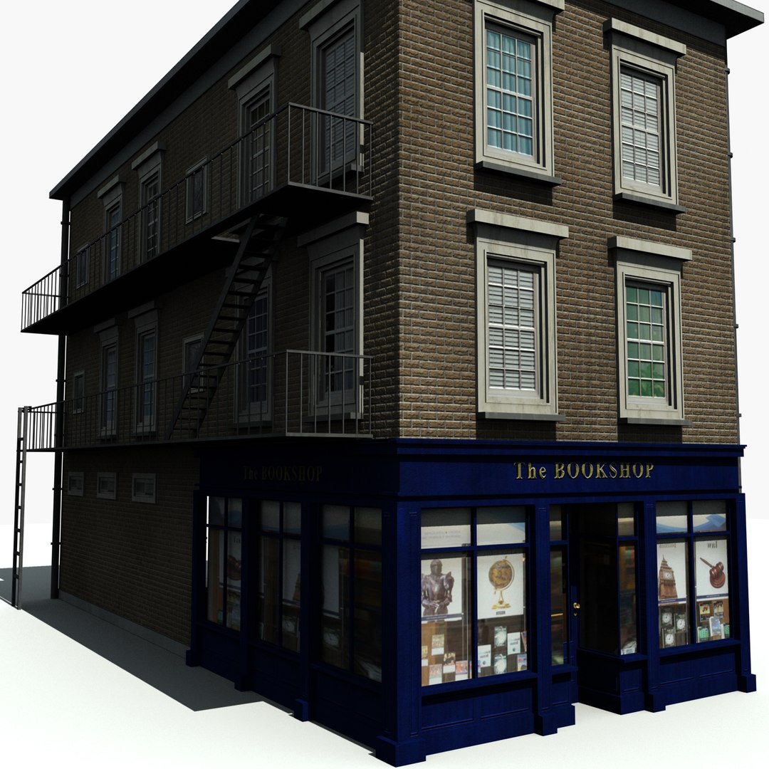 3d Building Store Books Model