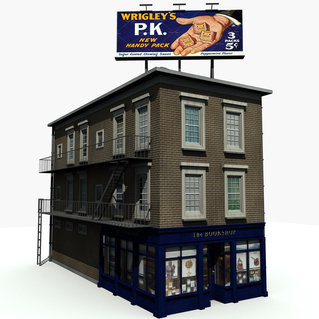 3d Building Store Books Model