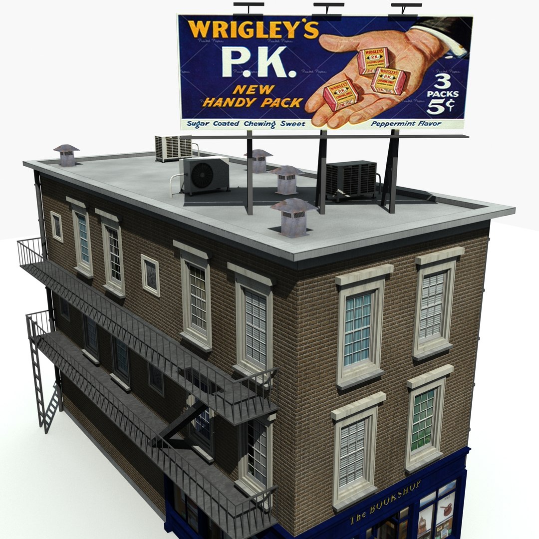 3d Building Store Books Model