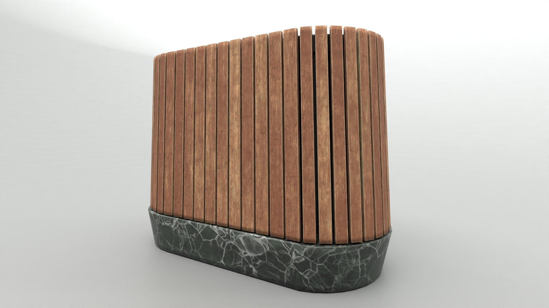3D Modern Timber Street Bin Vol 02 - 4K Textures Game-Ready PBR ...