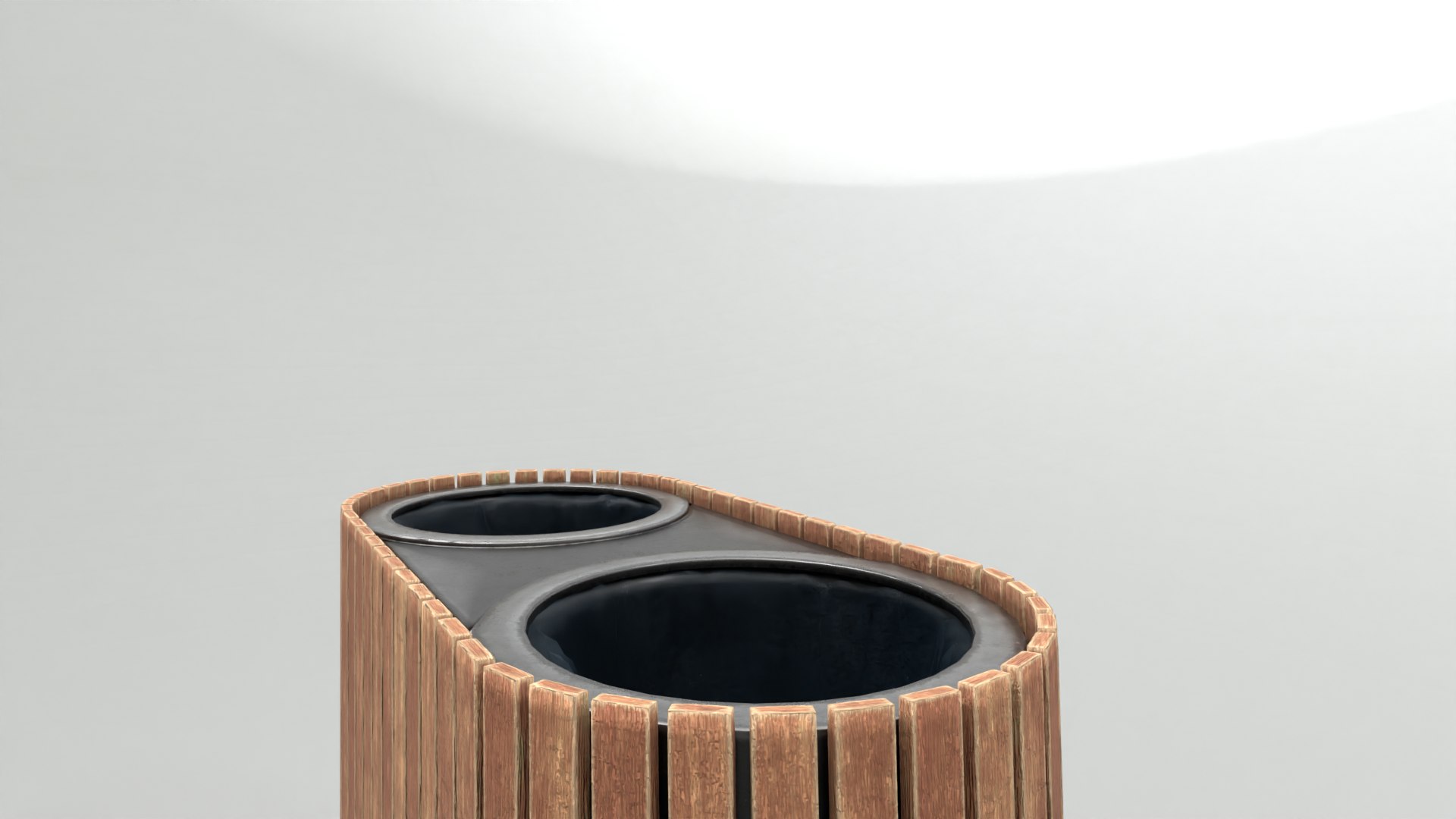 3D Modern Timber Street Bin Vol 02 - 4K Textures Game-Ready PBR ...