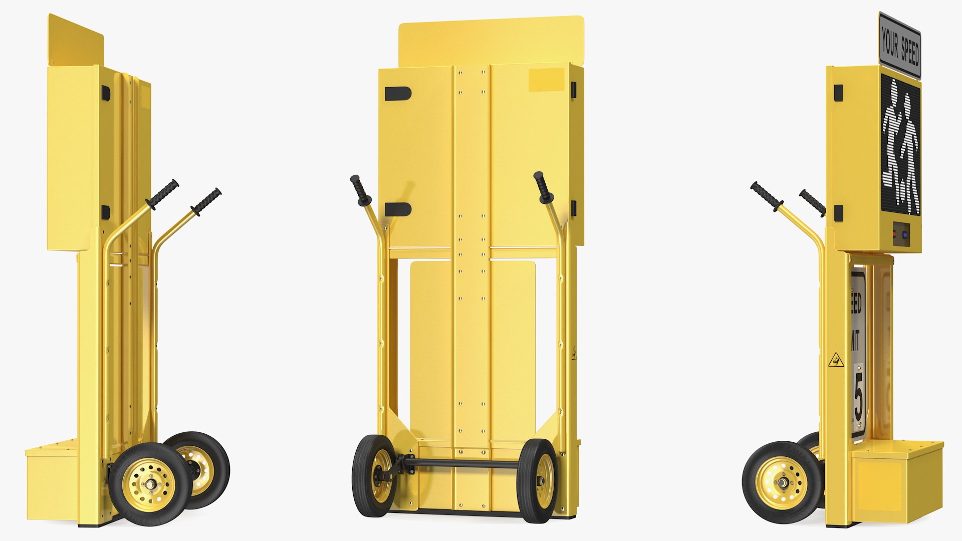 Radar Speed Sign Dolly 3D Model - TurboSquid 1631155