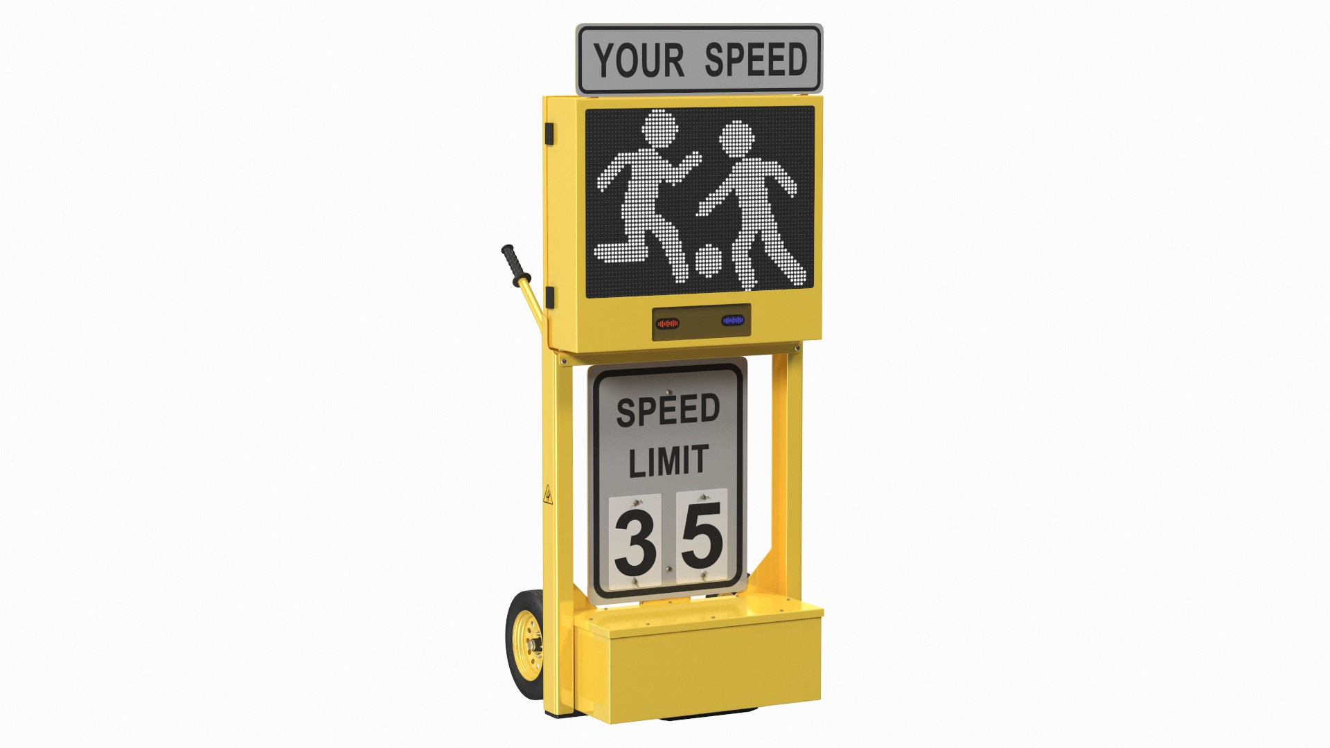 Radar Speed Sign Dolly 3D Model - TurboSquid 1631155