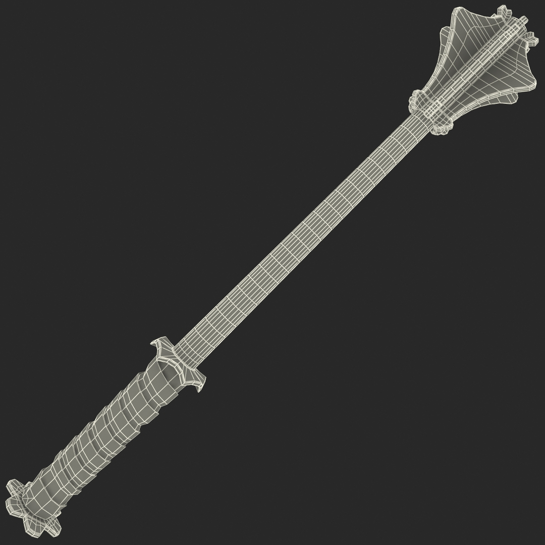 3d flanged mace