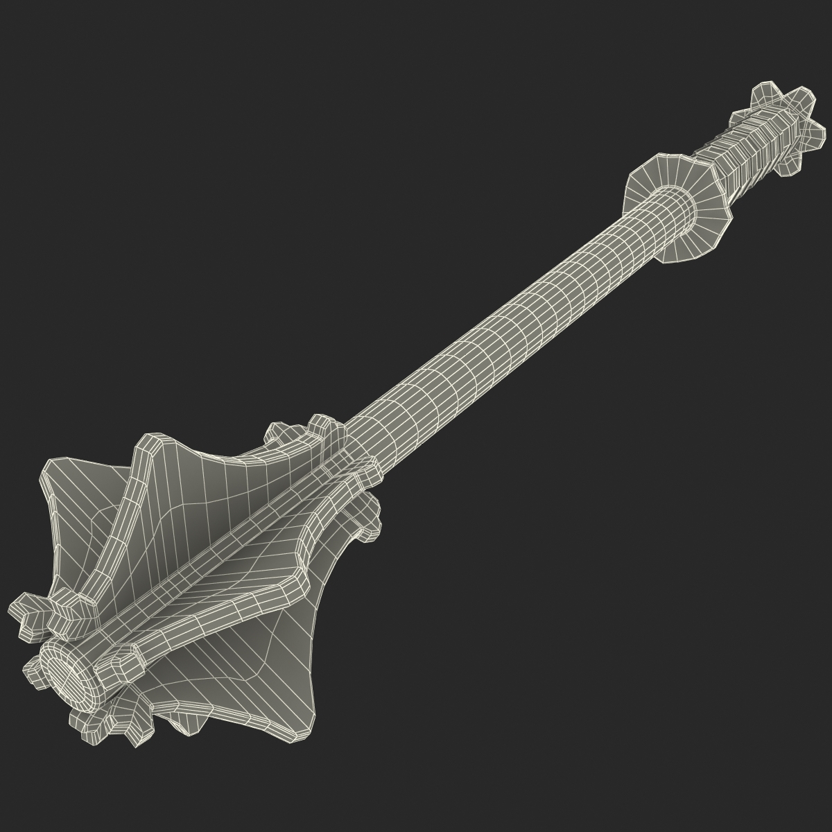 3d flanged mace