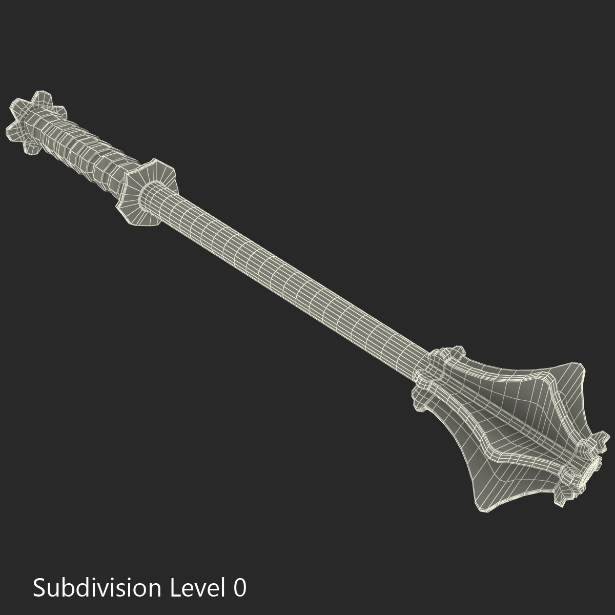 3d flanged mace