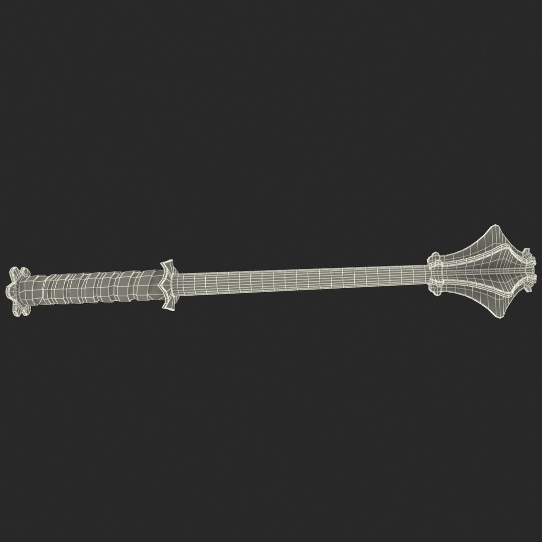 3d flanged mace