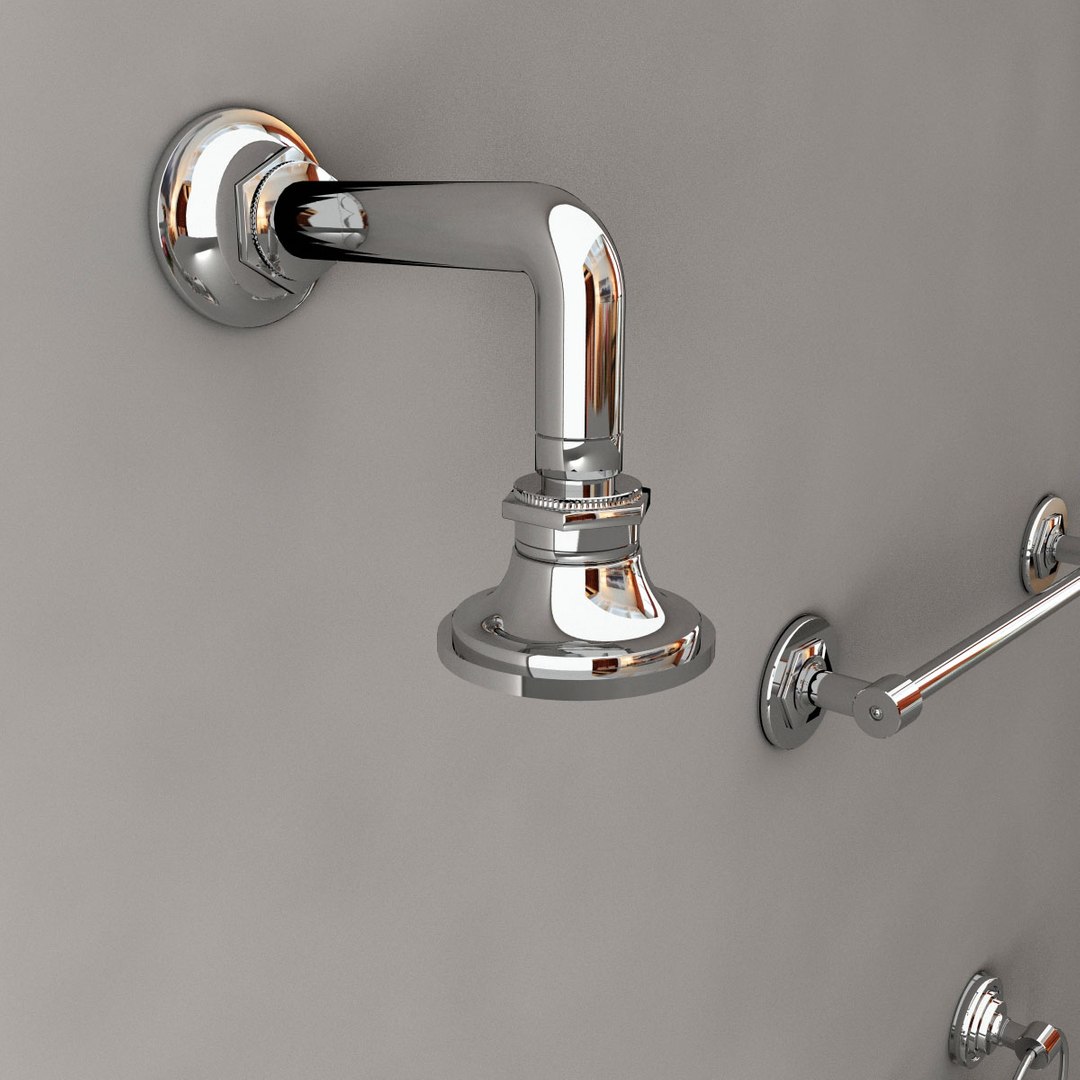 3d Shower Set Waterworks Model