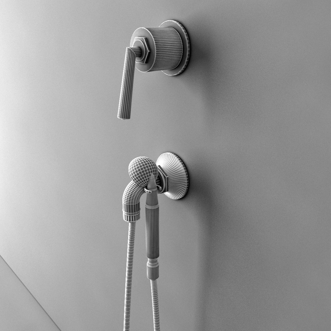 3d Shower Set Waterworks Model