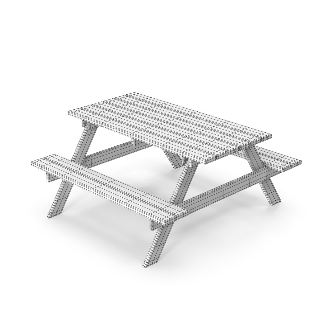 Garden Picnic Table 3D Model - TurboSquid 2005463