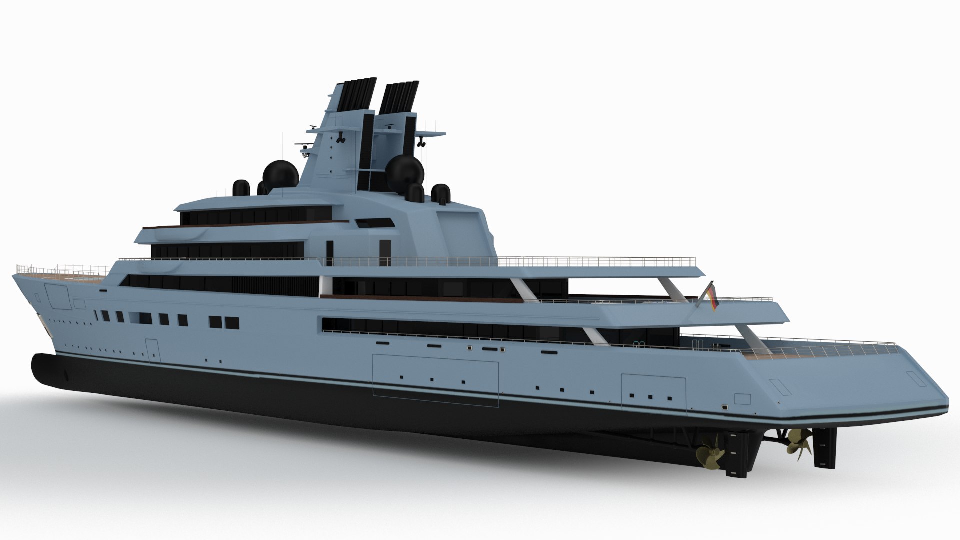 3D Lurssen Alibaba Superyacht Dynamic Simulation model - TurboSquid 2175396