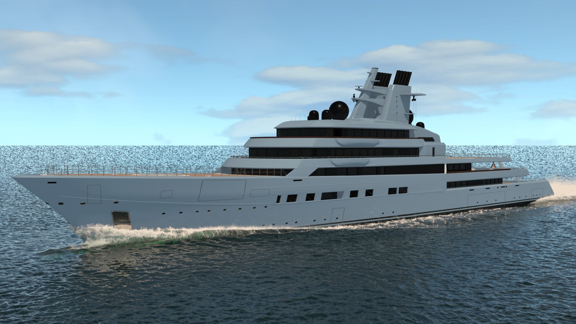 3D Lurssen Alibaba Superyacht Dynamic Simulation Model - TurboSquid 2175396