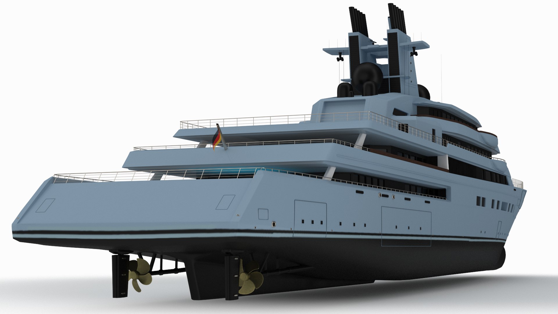 3D Lurssen Alibaba Superyacht Dynamic Simulation model - TurboSquid 2175396