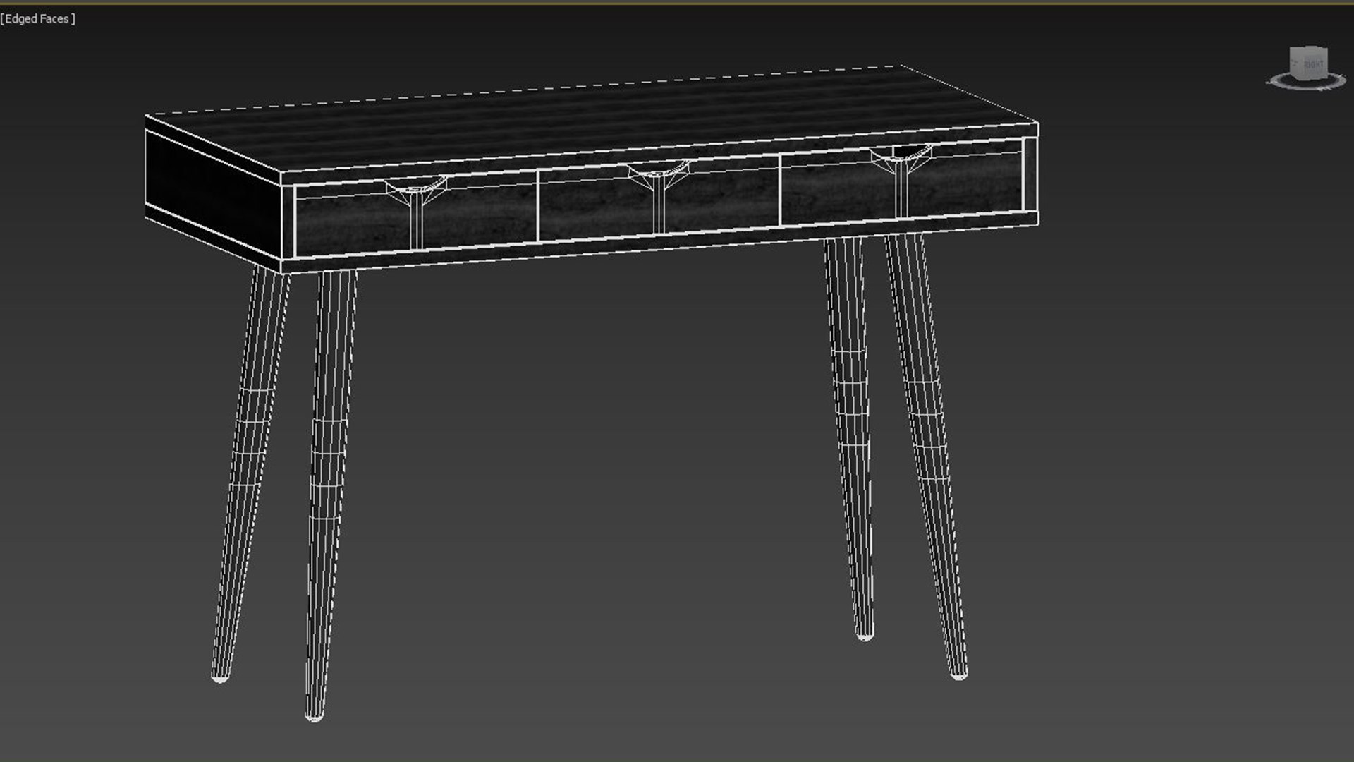 Neptune desk black model - TurboSquid 1913275