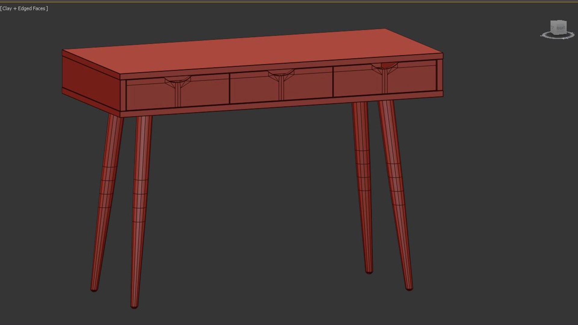 Neptune desk black model - TurboSquid 1913275